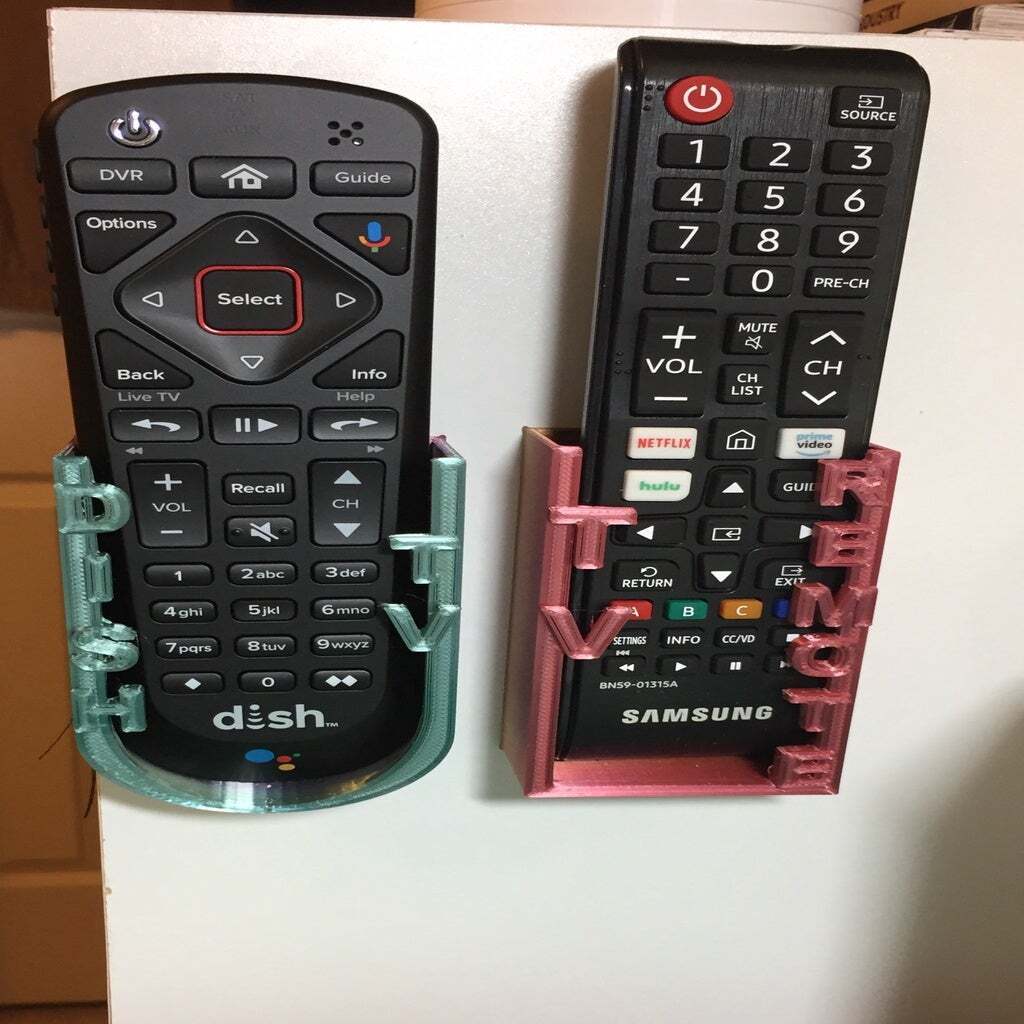 Free STL file Tv Remote & Dish TV Wall Remote Holder・Object to download ...